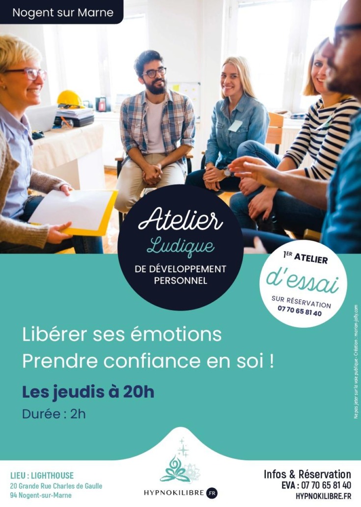 Atelier développement personnel - Hypnokilibre